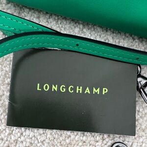 Longchamp | Bags | Longchamp Lepliage Xtra Xs Leather Green Crossbody ...